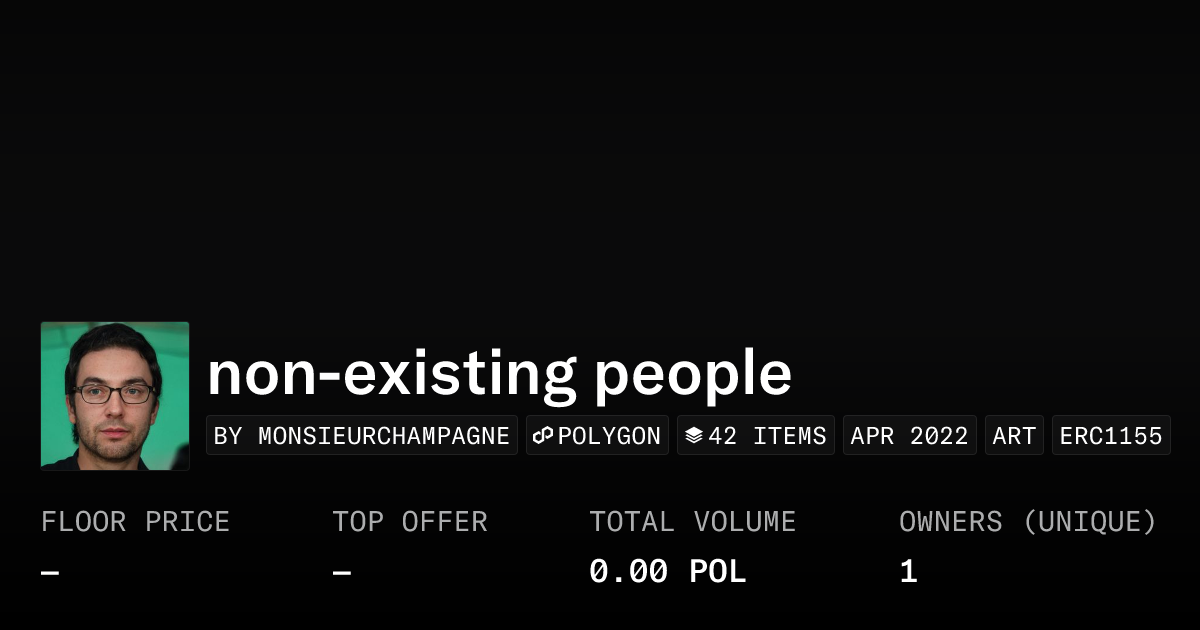non-existing people - Collection | OpenSea