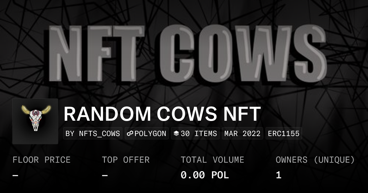 RANDOM COWS NFT - Collection | OpenSea