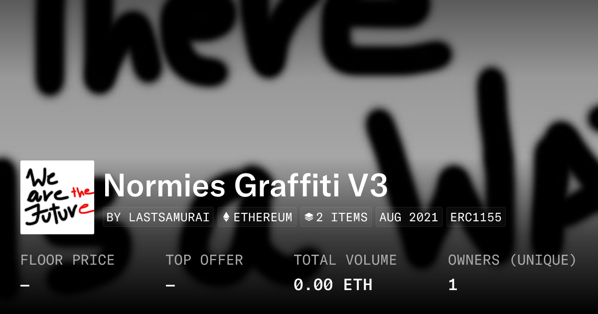 Normies Graffiti V3 - Collection | OpenSea