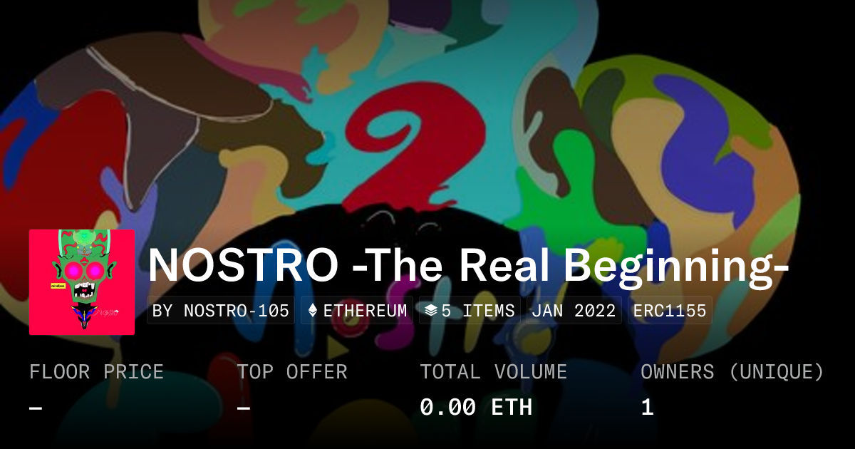 NOSTRO -The Real Beginning- - Collection | OpenSea