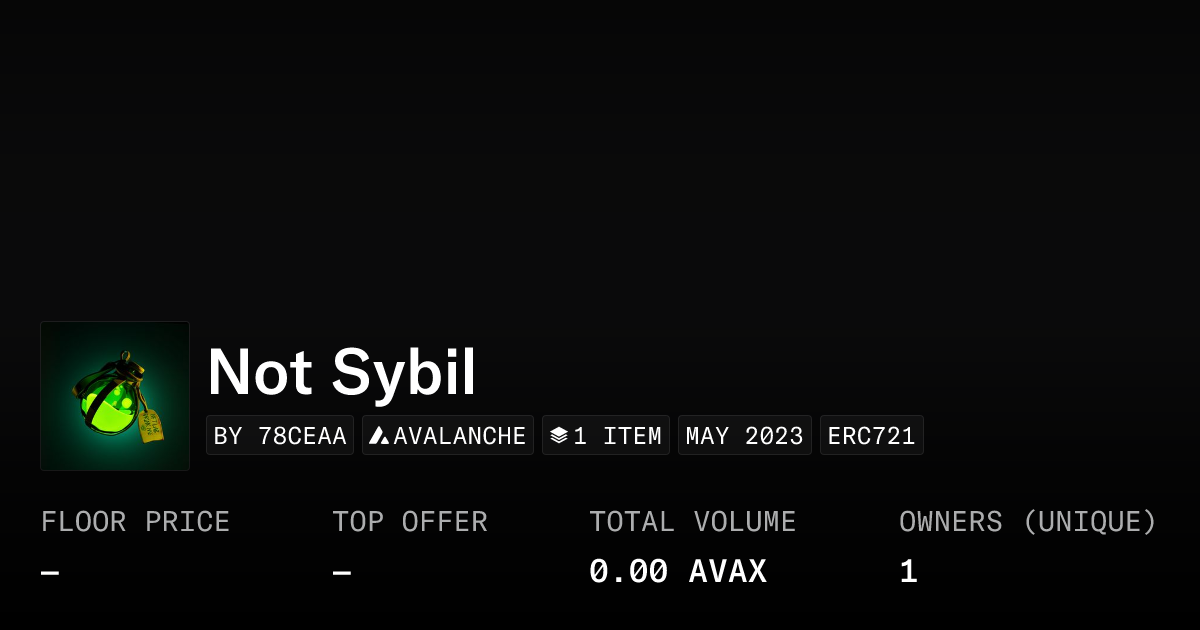 Not Sybil - Collection | OpenSea