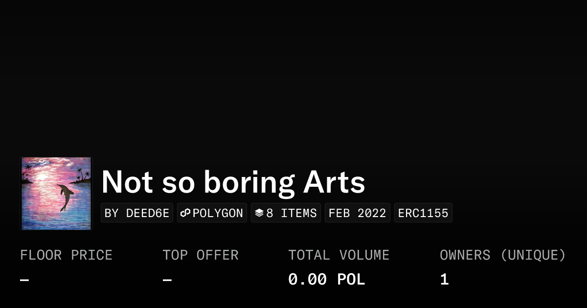 Not so boring Arts - Collection | OpenSea