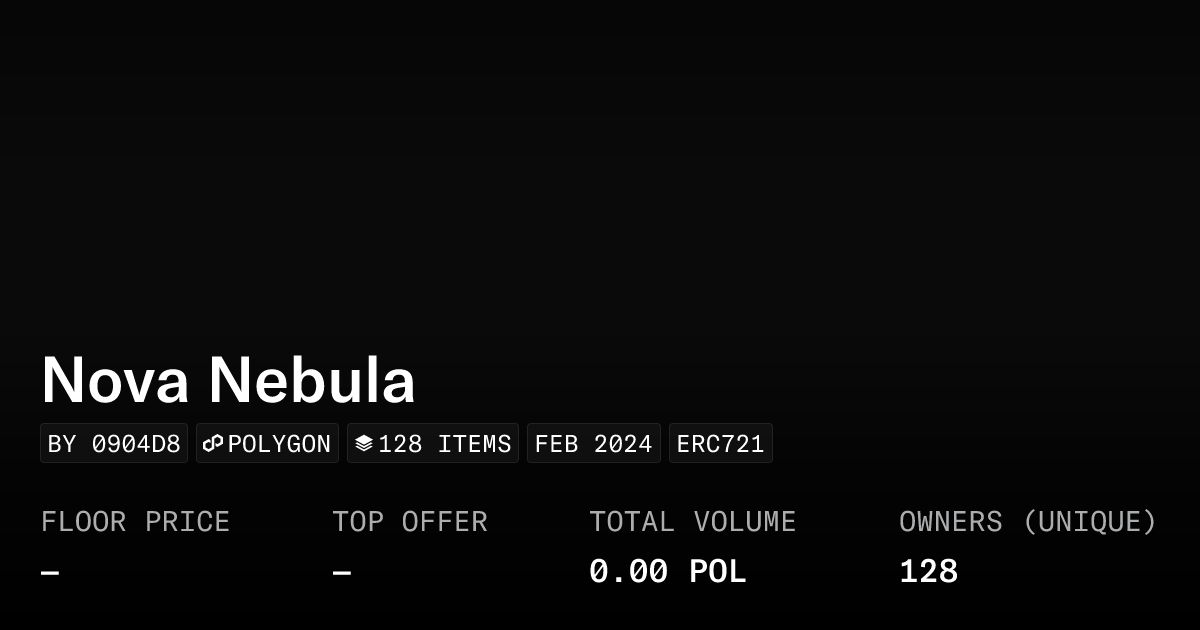 Nova Nebula - Collection | OpenSea