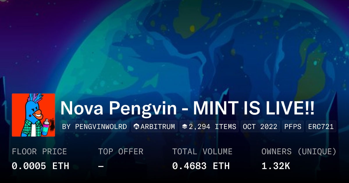 Nova Pengvin - MINT IS LIVE!! - Collection | OpenSea