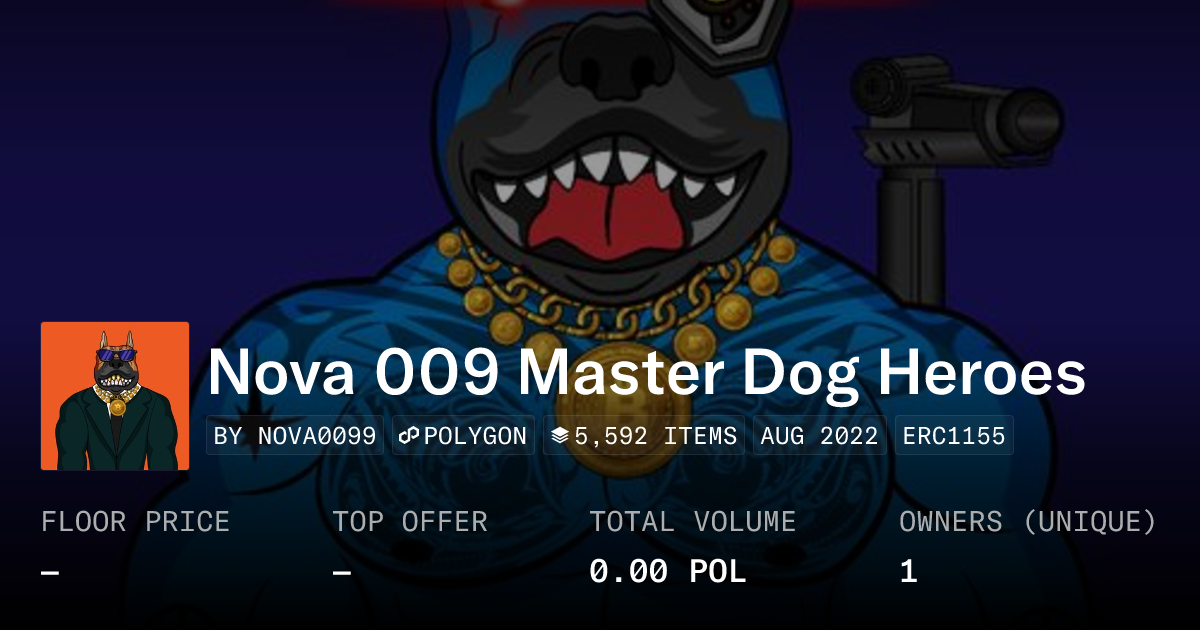 Nova 009 Master Dog Heroes - Collection | OpenSea