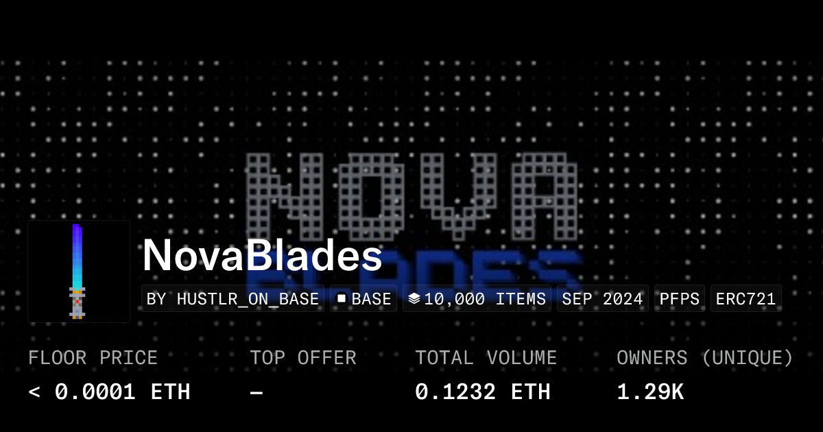 NovaBlades - Collection | OpenSea