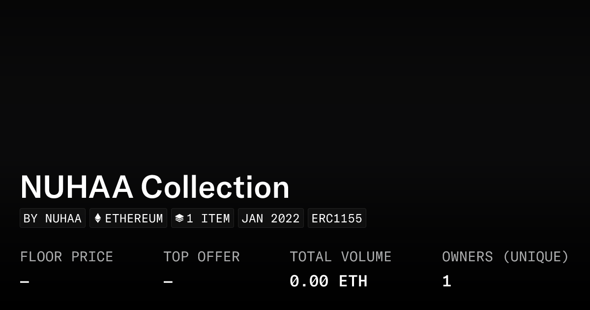 NUHAA Collection - Collection | OpenSea
