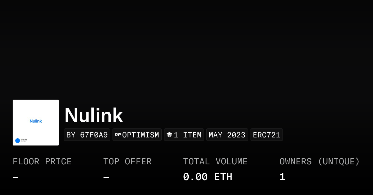 Nulink - Collection | OpenSea