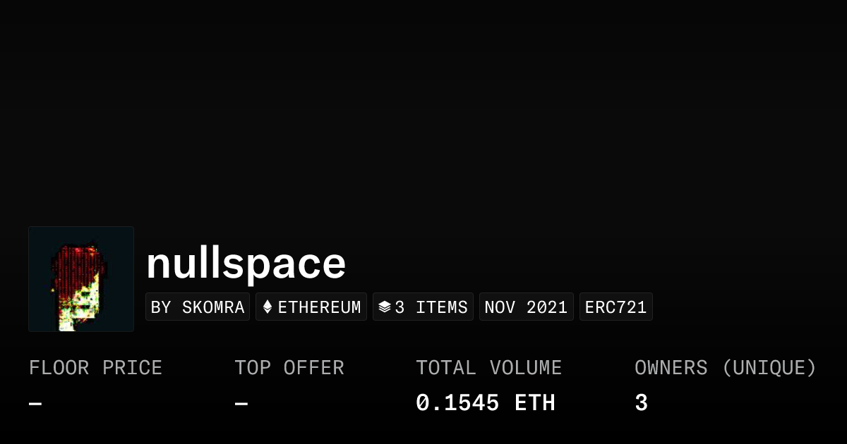 nullspace - Collection | OpenSea