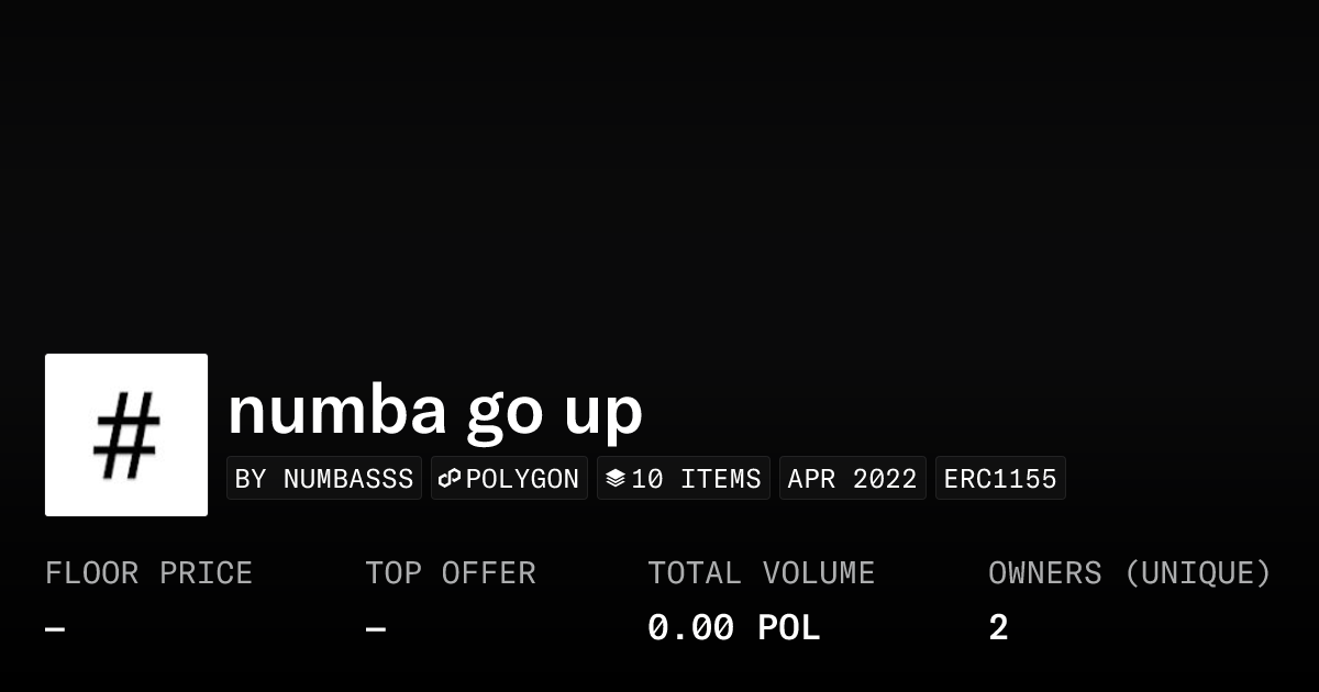 numba go up - Collection | OpenSea