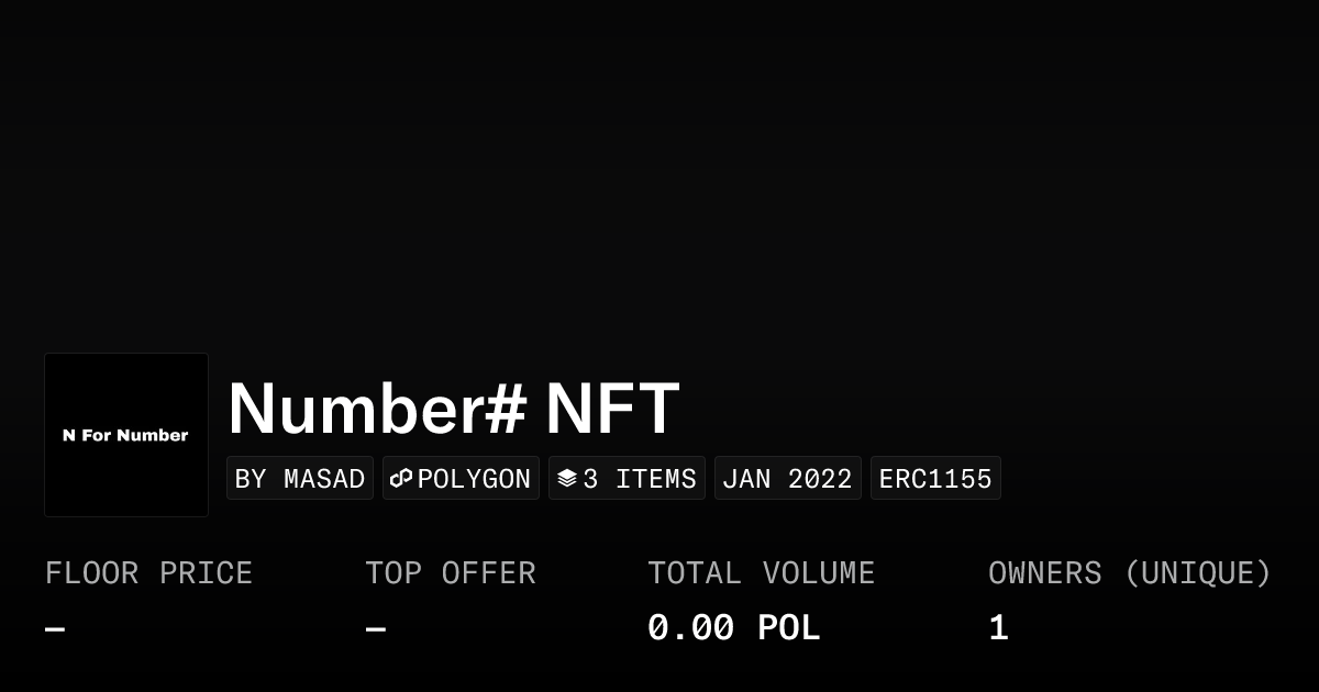 Number# NFT - Collection | OpenSea