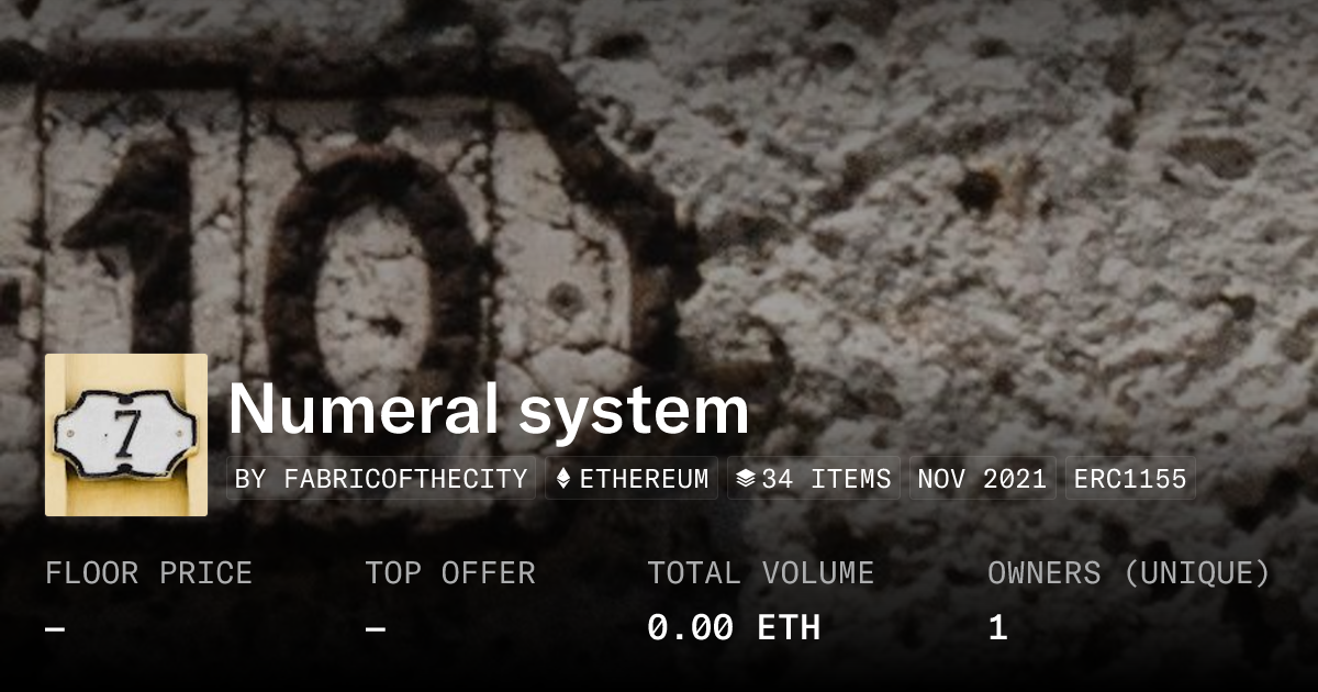 Numeral system - Collection | OpenSea