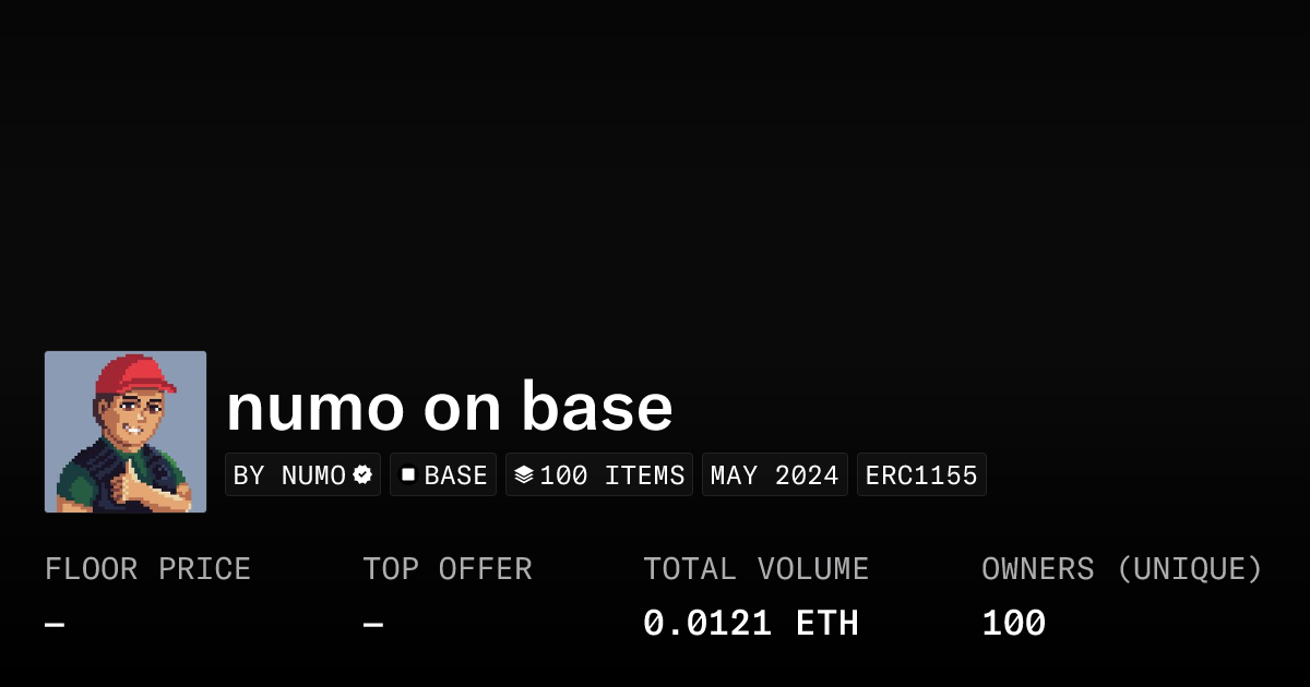 numo on base - Collection | OpenSea