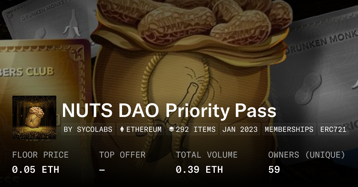NUTS DAO Priority Pass - Collection | OpenSea