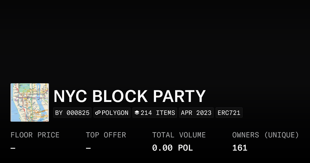 NYC BLOCK PARTY - Collection | OpenSea