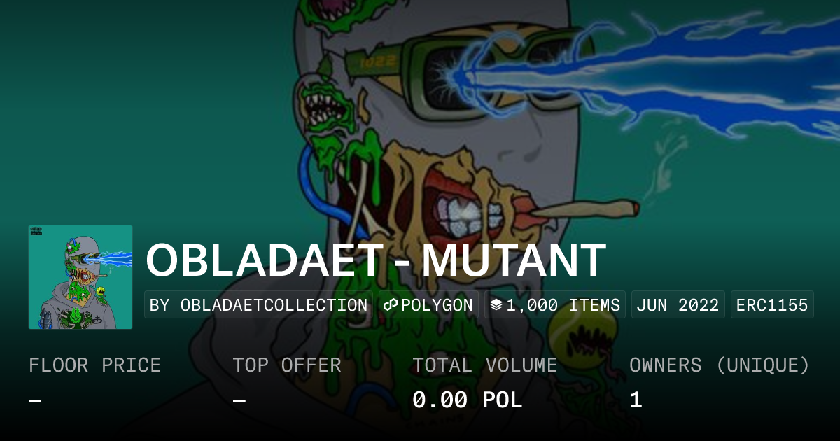 OBLADAET - MUTANT - Collection | OpenSea