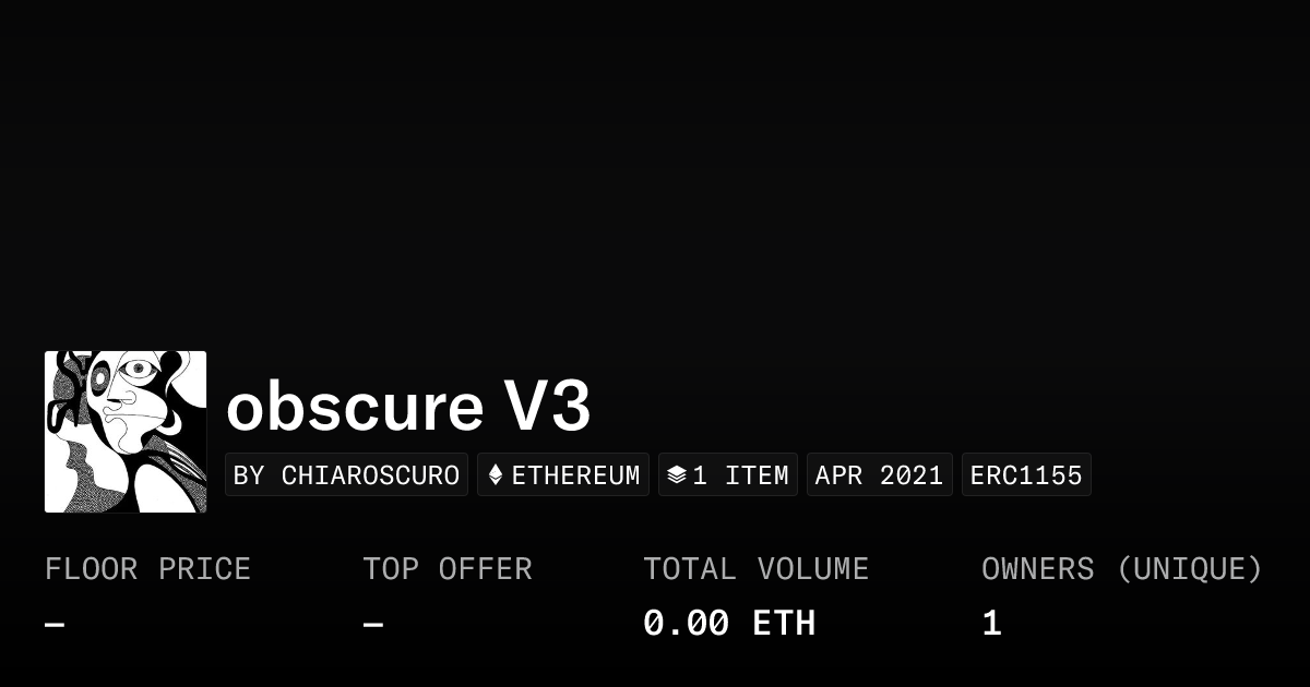 obscure V3 - Collection | OpenSea