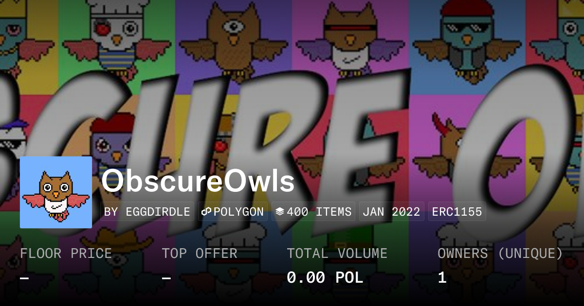 ObscureOwls - Collection | OpenSea