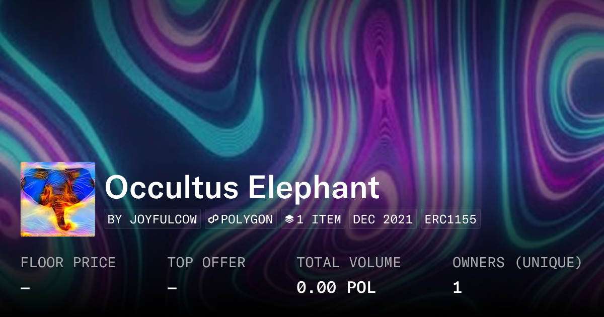 Occultus Elephant - Collection | OpenSea