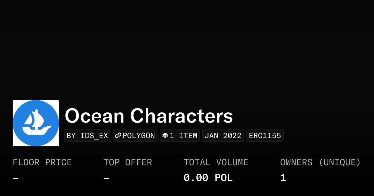 Ocean Characters - Collection | OpenSea