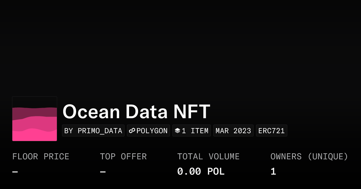 Ocean Data NFT - Collection | OpenSea