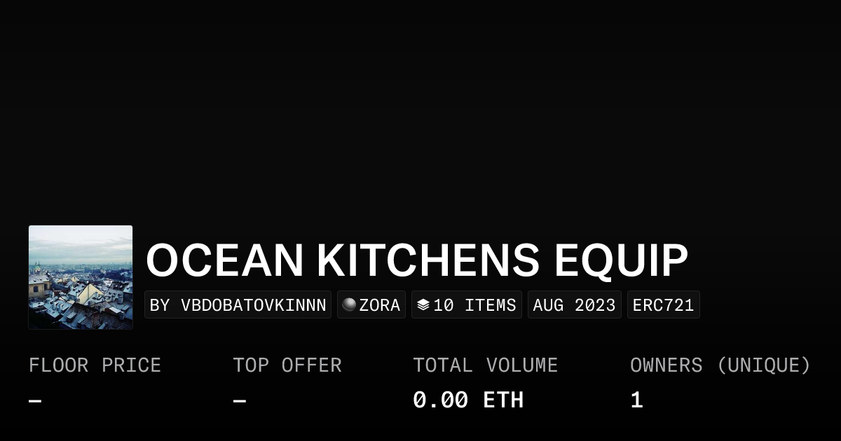 OCEAN KITCHENS EQUIP - Collection | OpenSea