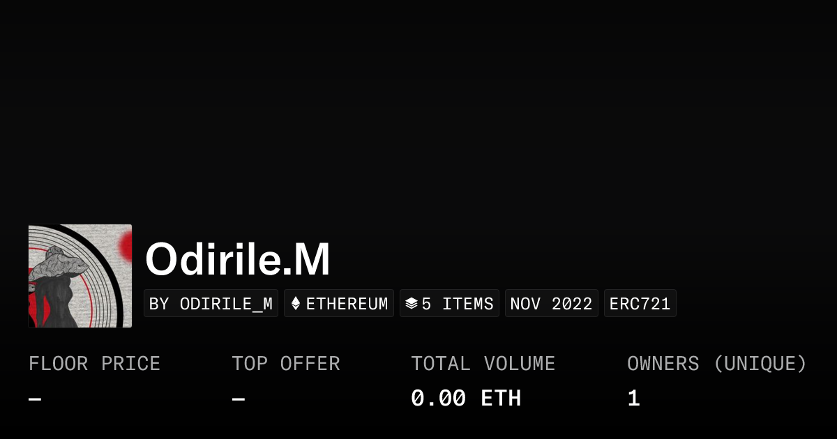 Odirile.M - Collection | OpenSea