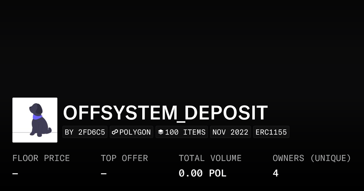 OFFSYSTEM_DEPOSIT - Collection | OpenSea