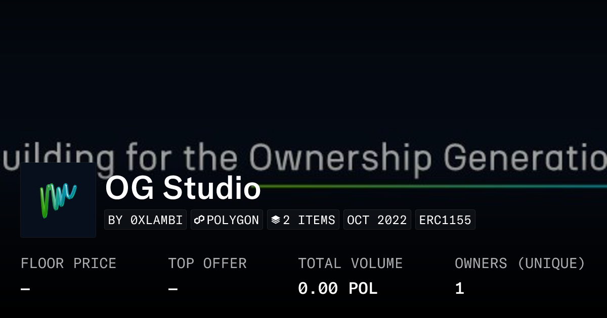 OG Studio - Collection | OpenSea