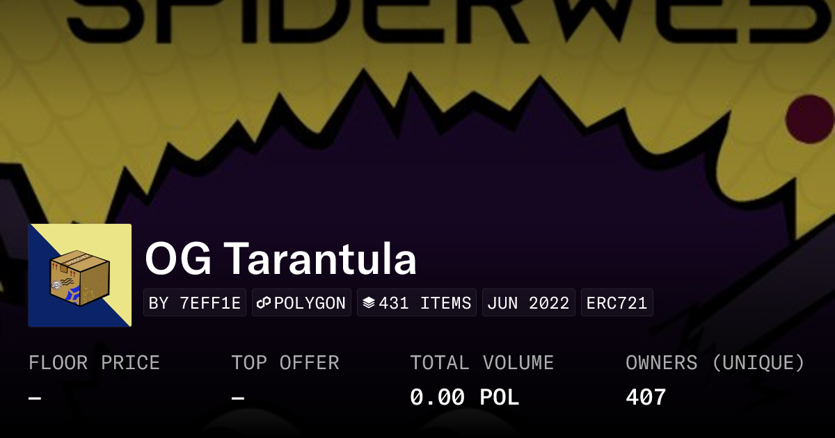 OG Tarantula - Collection | OpenSea