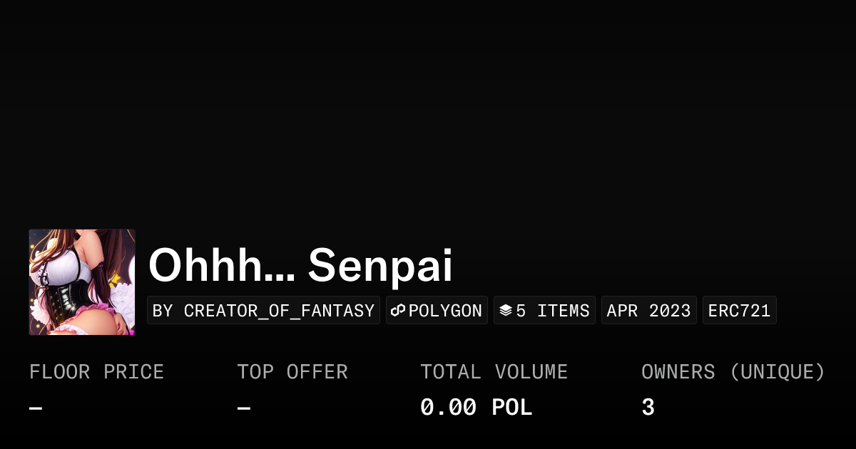Ohhh... Senpai - Collection | OpenSea