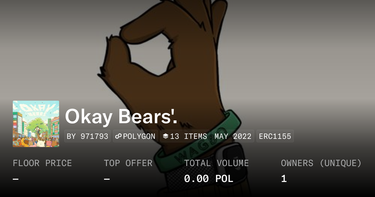 Okay Bears'. - Collection | OpenSea