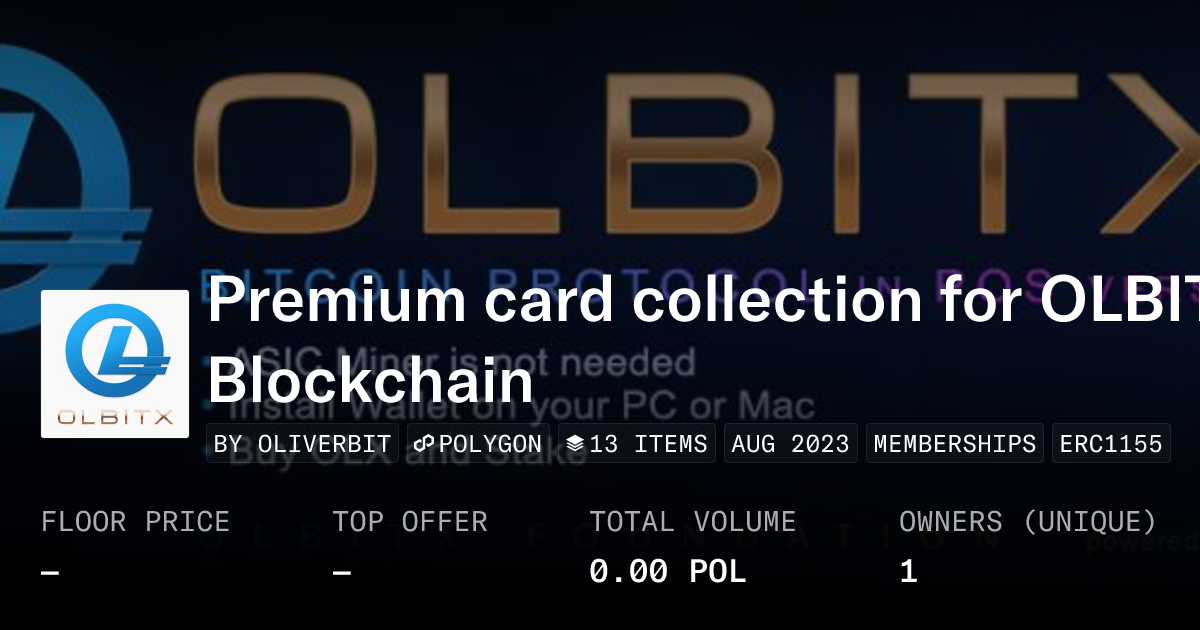 Premium card collection for OLBITX Blockchain - Collection | OpenSea