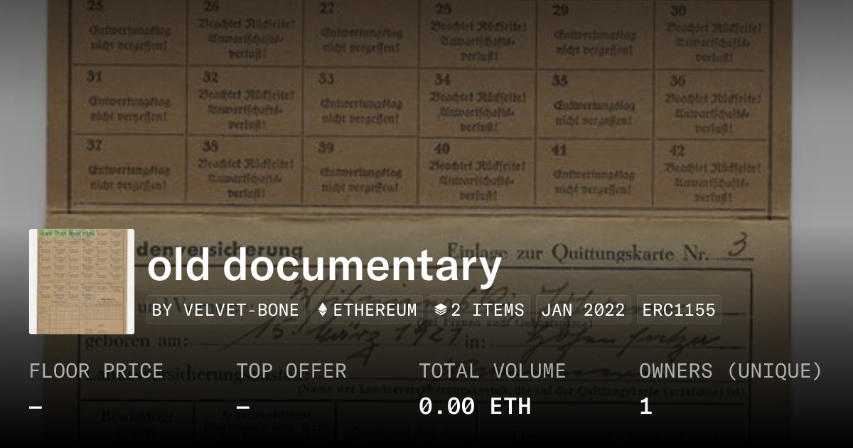 old documentary - Collection | OpenSea