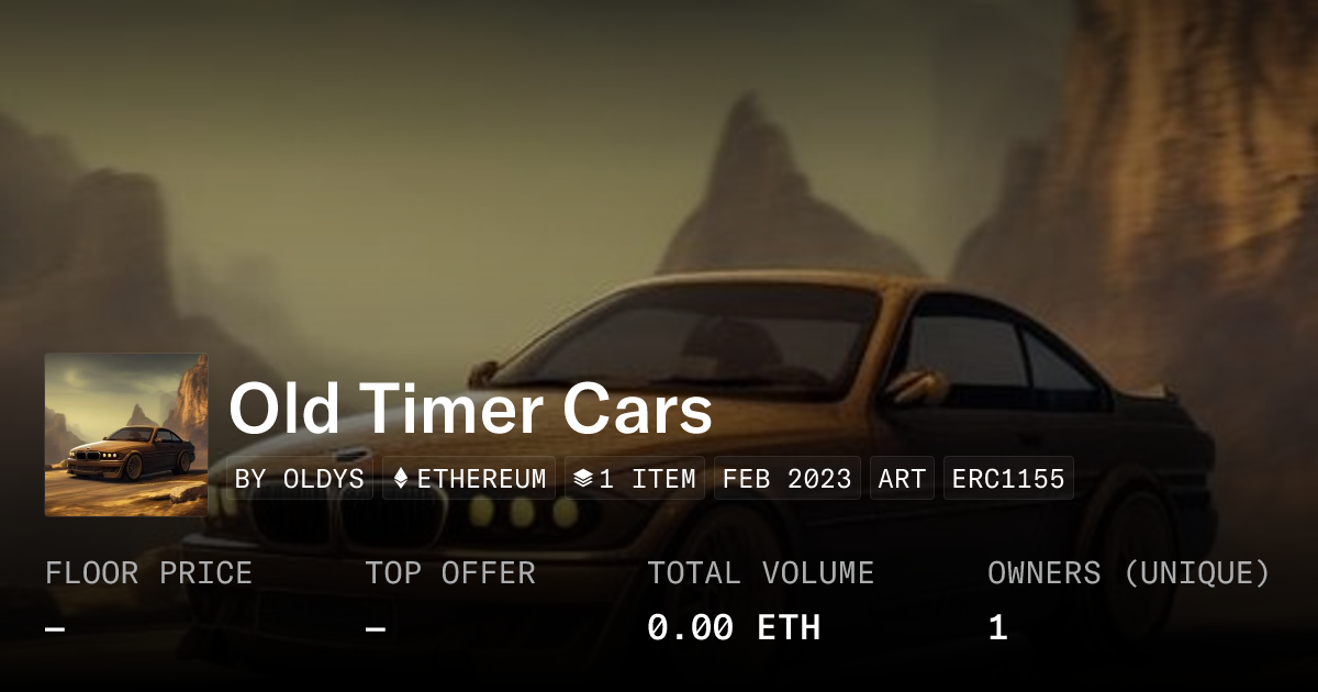 Old Timer Cars - Collection | OpenSea
