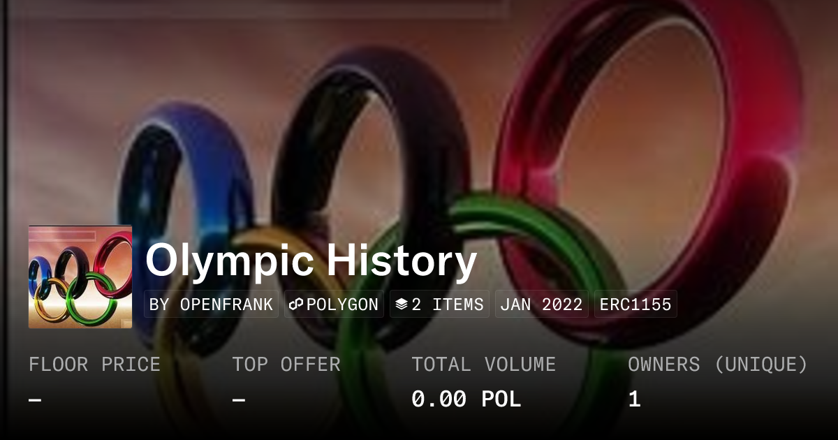 Olympic History - Collection | OpenSea