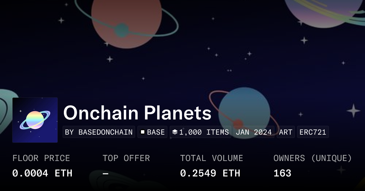 Onchain Planets - Collection | OpenSea