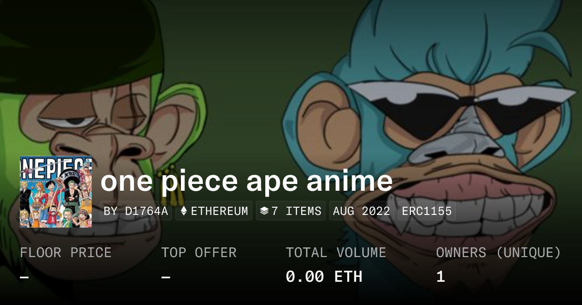 one piece ape anime - Collection | OpenSea