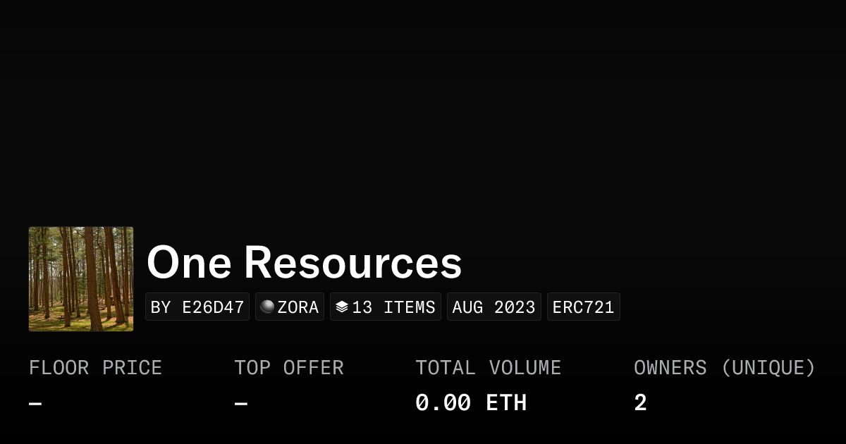 One Resources - Collection | OpenSea