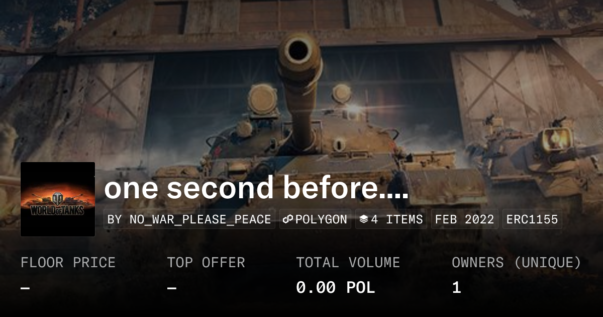 one second before.... - Collection | OpenSea