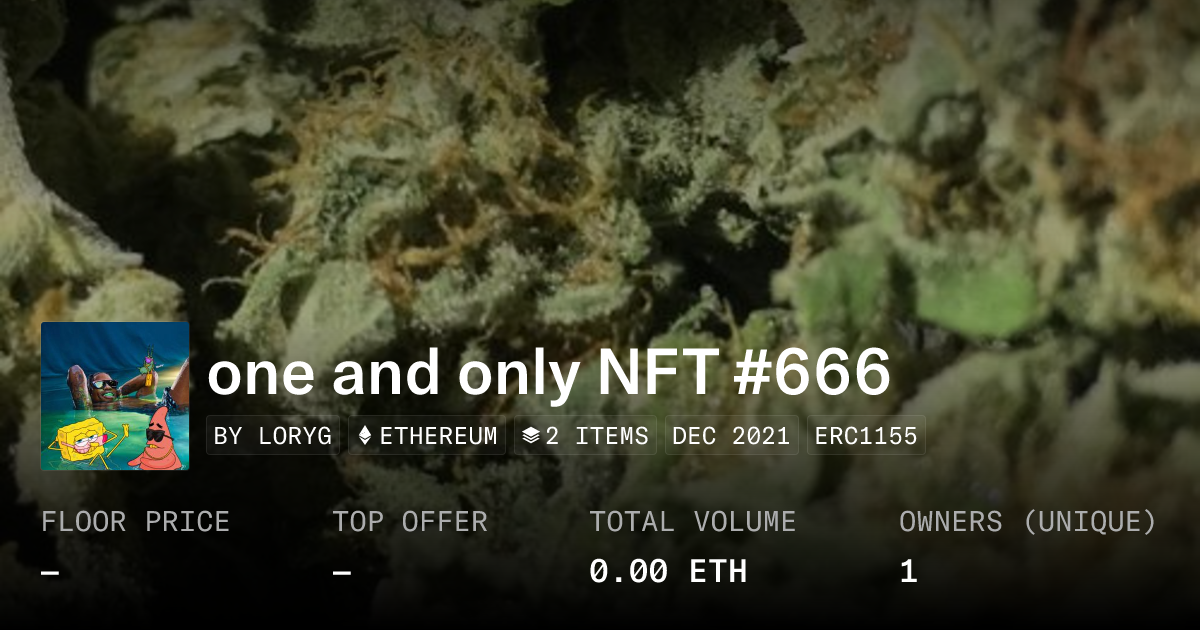one and only NFT #666 - Collection | OpenSea