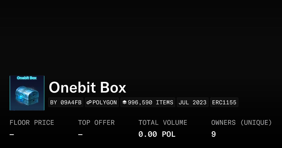 Onebit Box - Collection | OpenSea