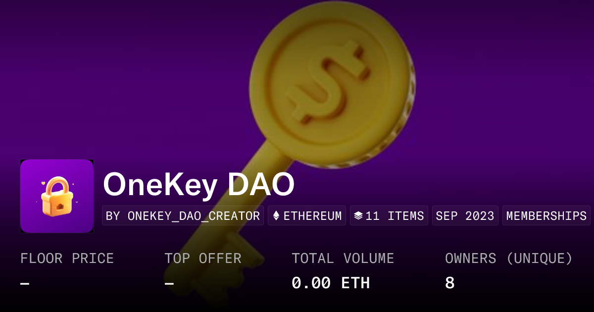 OneKey DAO - Collection | OpenSea