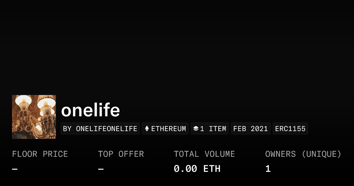 onelife - Collection | OpenSea