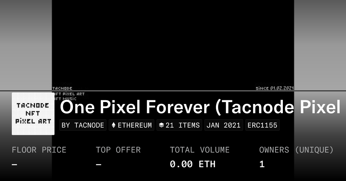 One Pixel Forever (Tacnode Pixel Art) - Collection | OpenSea