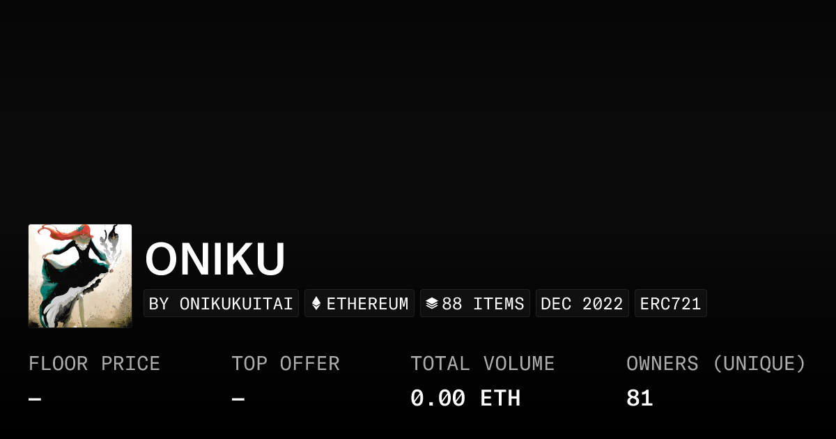 ONIKU - Collection | OpenSea