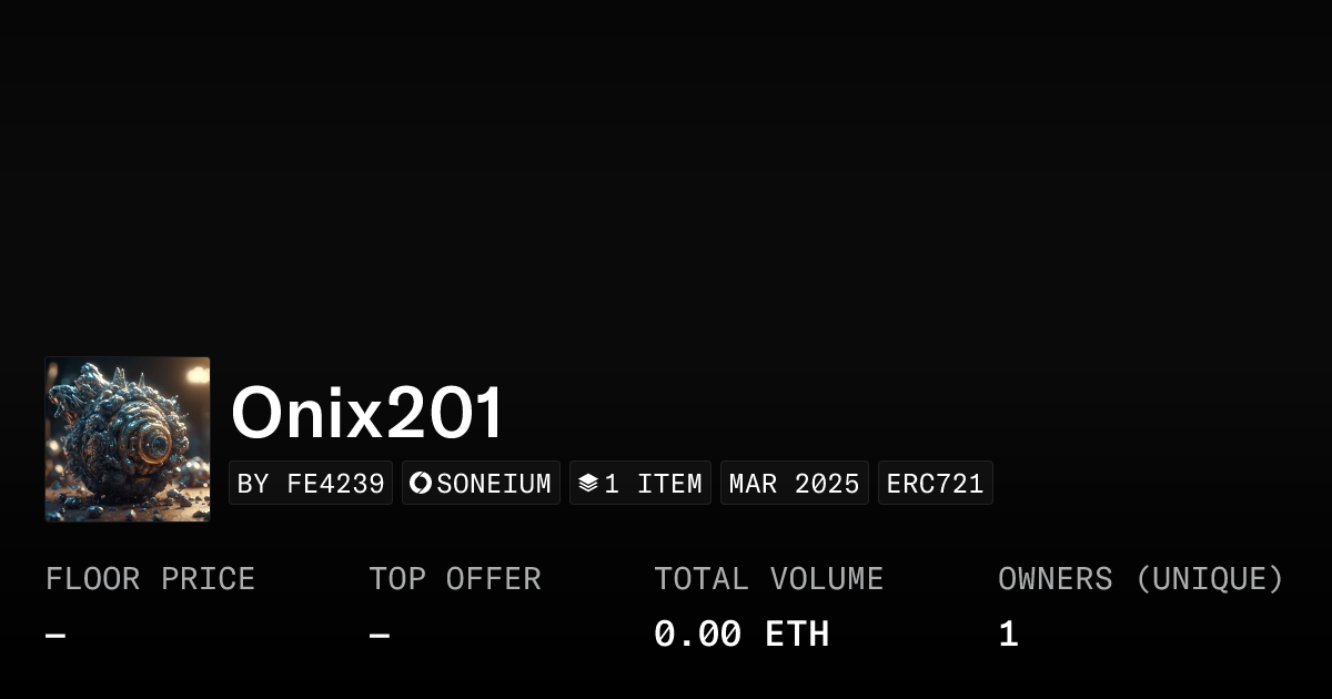 Onix201 - Collection | OpenSea