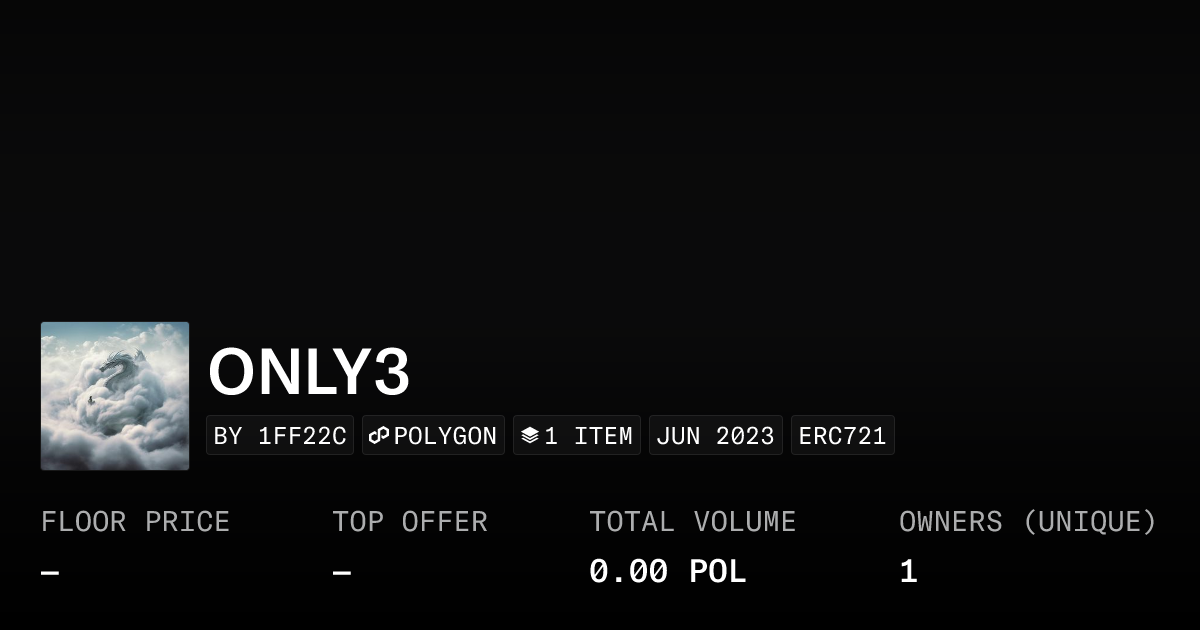 ONLY3 - Collection | OpenSea