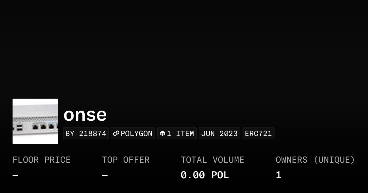 onse - Collection | OpenSea