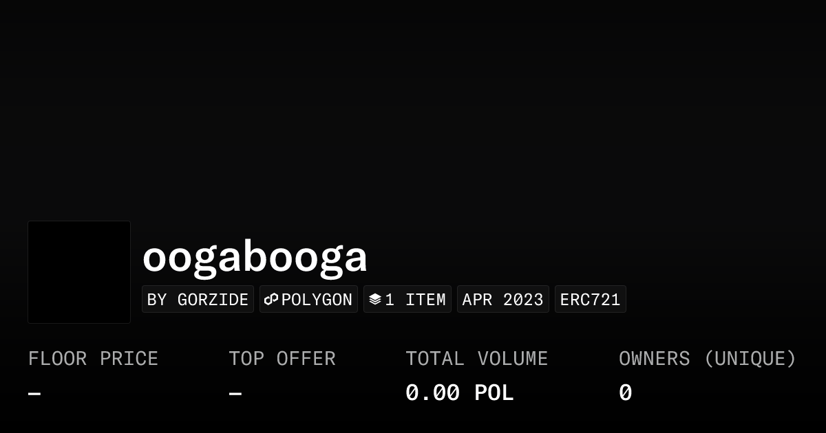 oogabooga - Collection | OpenSea